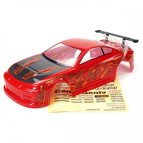 FTX BANZAI PRE-PAINTED BODY SHELL W/DECALS & WING - RED - MCM Group